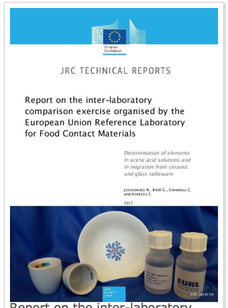 Migration of metals from ceramic and glass Food Contact Materials